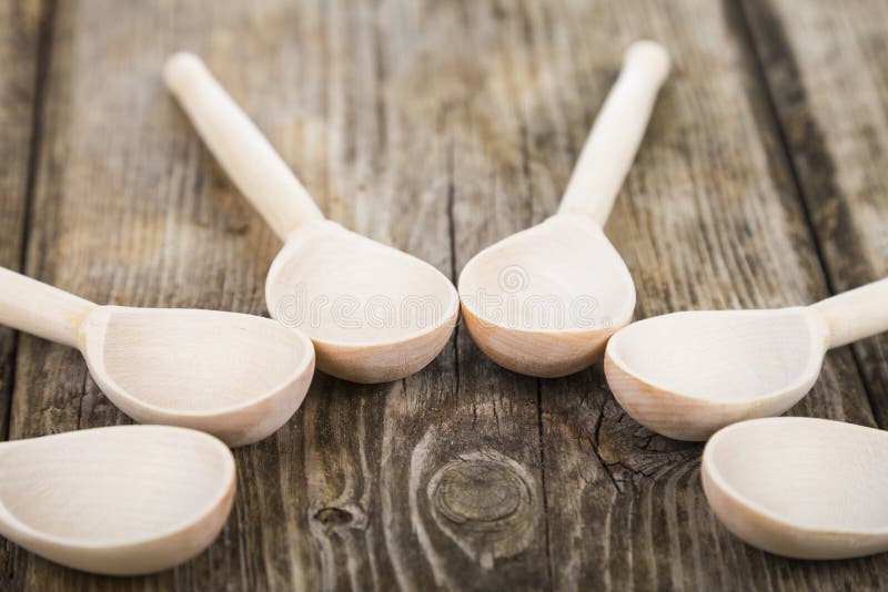 Six wooden spoons stock photo. Image of equipment, color - 98181134