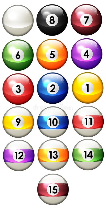 Pool Balls stock photo. Image of stripes, balls, round - 19582440