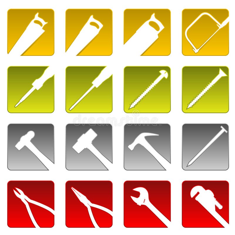 Simple Beveled Tool Icons Stock Illustrations – 5 Simple Beveled Tool ...