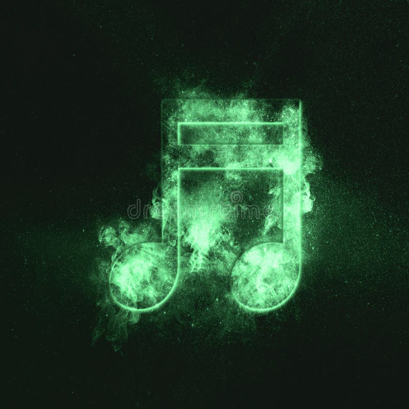 Sixteenth Beamed Music Note Symbol. Green Symbol Stock Illustration ...