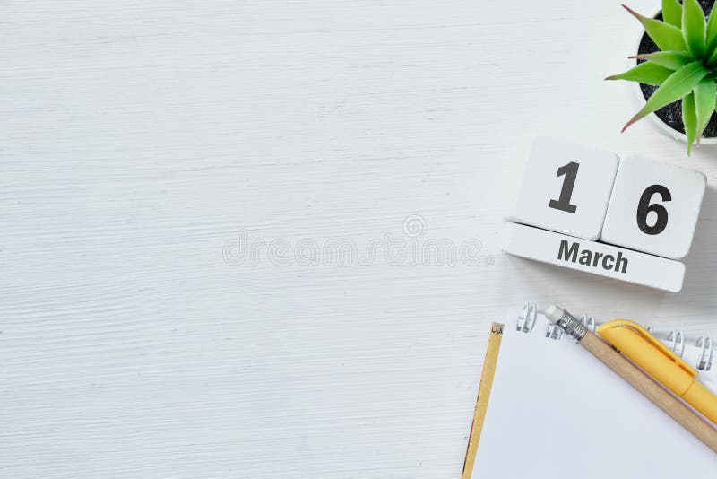 16 Sixteenth Day May Month Calendar Concept on Wooden Blocks Stock ...