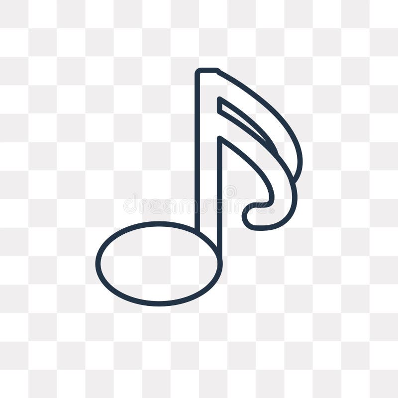 Sixteenth Note Vector Icon Isolated on Transparent Background, L Stock ...
