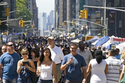 Sixth Ave Crowd editorial stock image. Image of crowd - 15449539