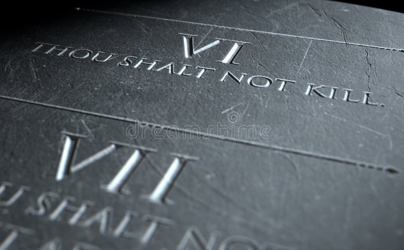 The Sixth Commandment stock illustration. Illustration of slab - 81917035