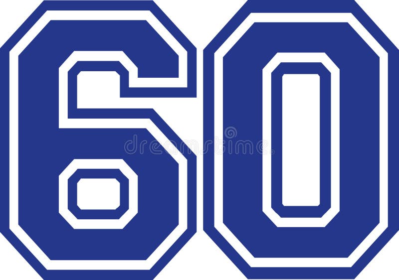 Sixty college number 60 stock vector. Illustration of type - 107160010