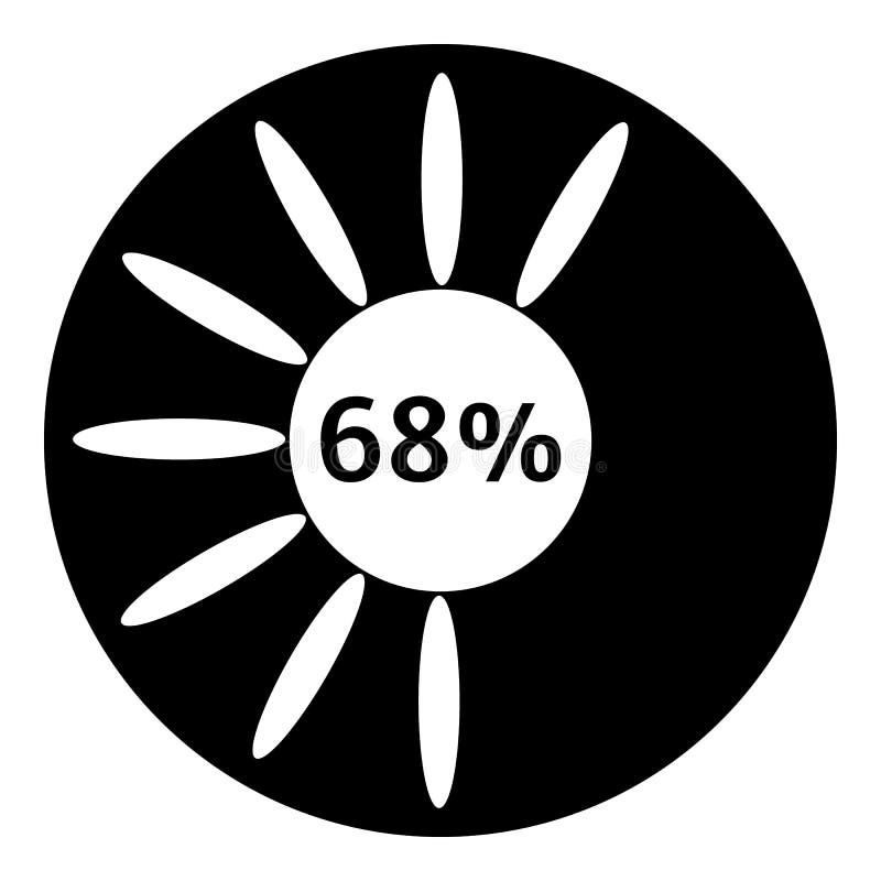 Sixty Eight Percent Download Icon, Simple Style Stock Vector ...