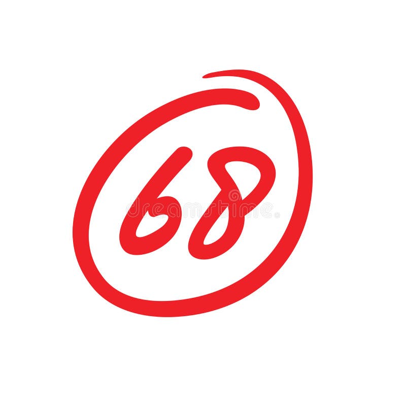 Sixty Eight Points Icon Design, 68 Points Illustration, High Exam Score ...