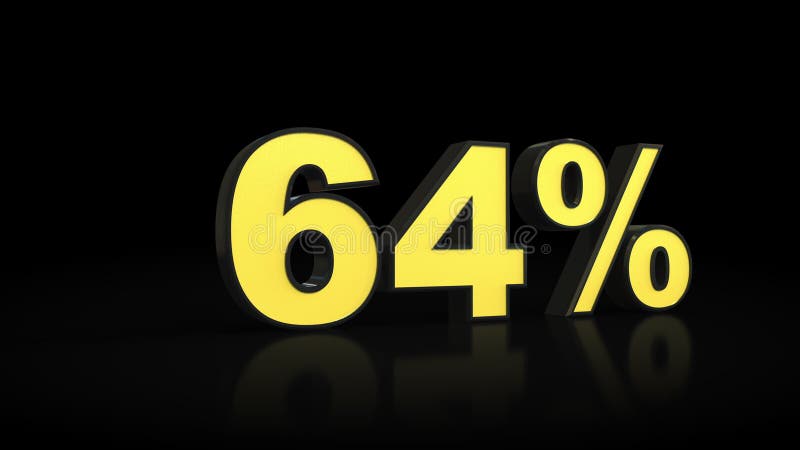 64 Percent stock illustration. Illustration of percent - 2466012