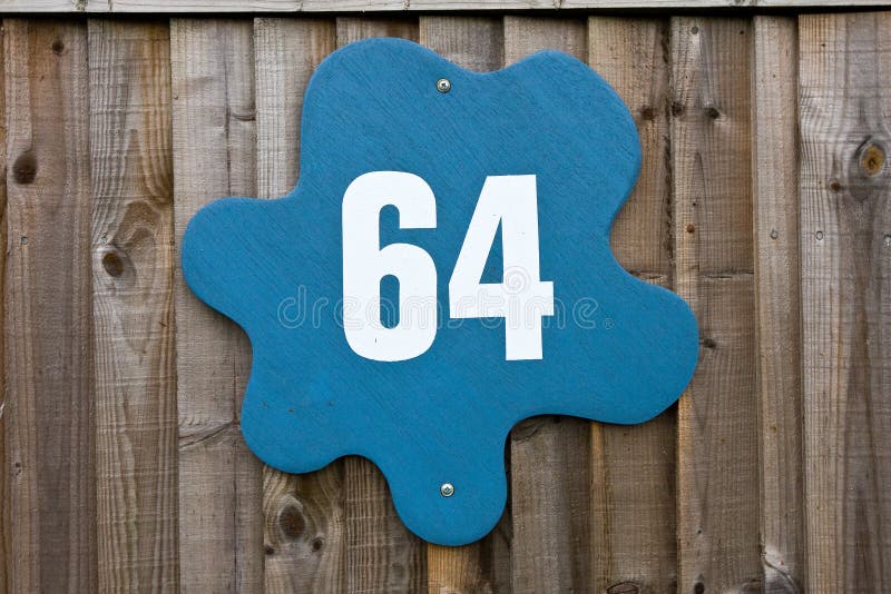 Sixty four street number stock image. Image of white - 34386311