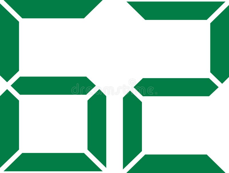 Sixty-two Digital Number 62 Stock Vector - Illustration of sixty ...