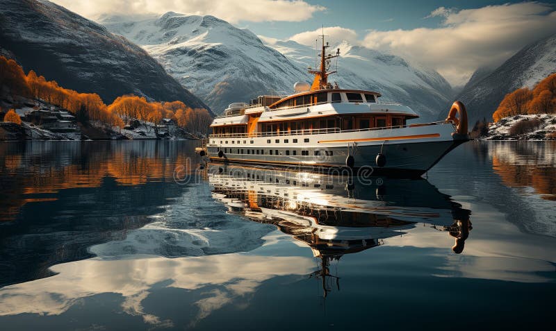 Large Boat Floating on Body of Water Stock Photo - Image of marine ...