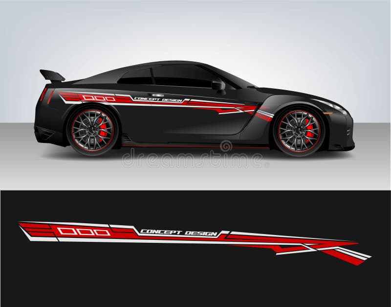 Vinyl Sticker Decals Set Car Stock Vector - Illustration of isolated ...