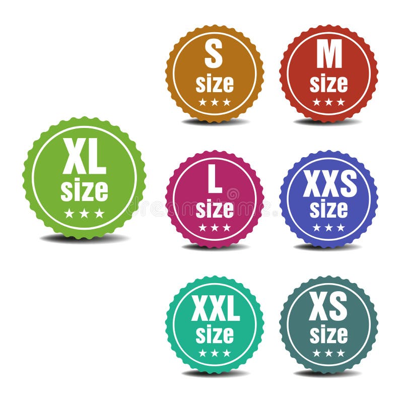 Clothing size labels stock illustration. Illustration of labels - 6585338