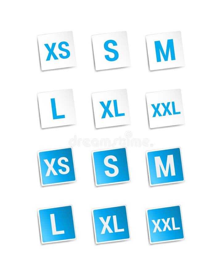 Size Clothing Stickers stock vector. Illustration of round - 197133072