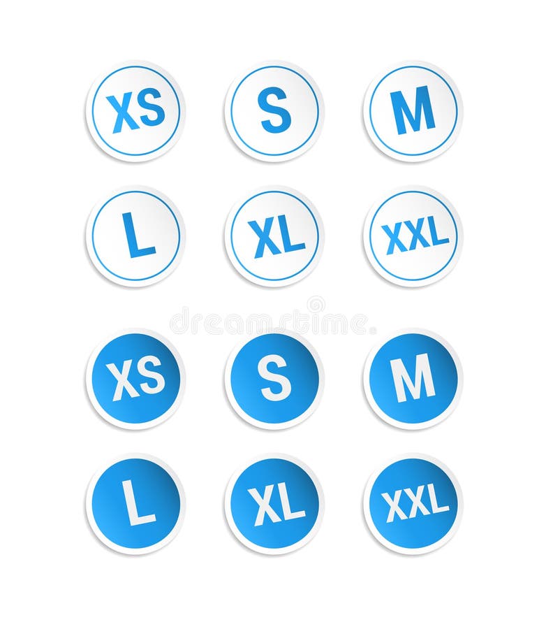 Size Clothing Stickers stock vector. Illustration of sticker - 197133074