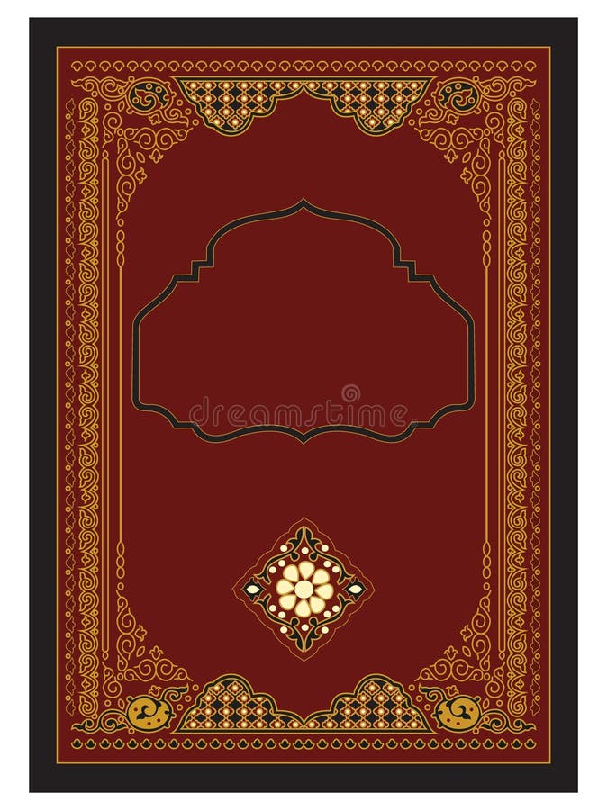 Arabic book cover design stock illustration. Illustration of symmetry ...