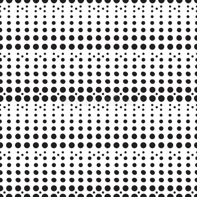 Size Graduated Dots in Rows Vector Seamless Pattern Stock Vector ...