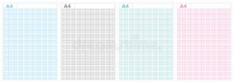 A4 Size Graph Paper - Squared Background with Color Graph Stock Vector ...