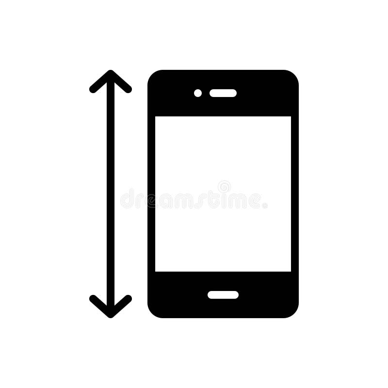 Black Solid Icon for Size, Dimensions and Measurement Stock Vector ...