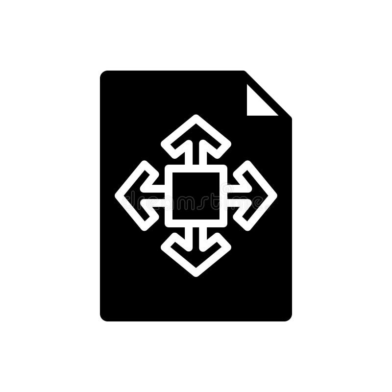 Black Solid Icon for Size, Shape and Figure Stock Illustration ...