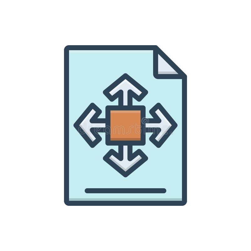 Color Illustration Icon for Size, Shape and Figure Stock Illustration ...