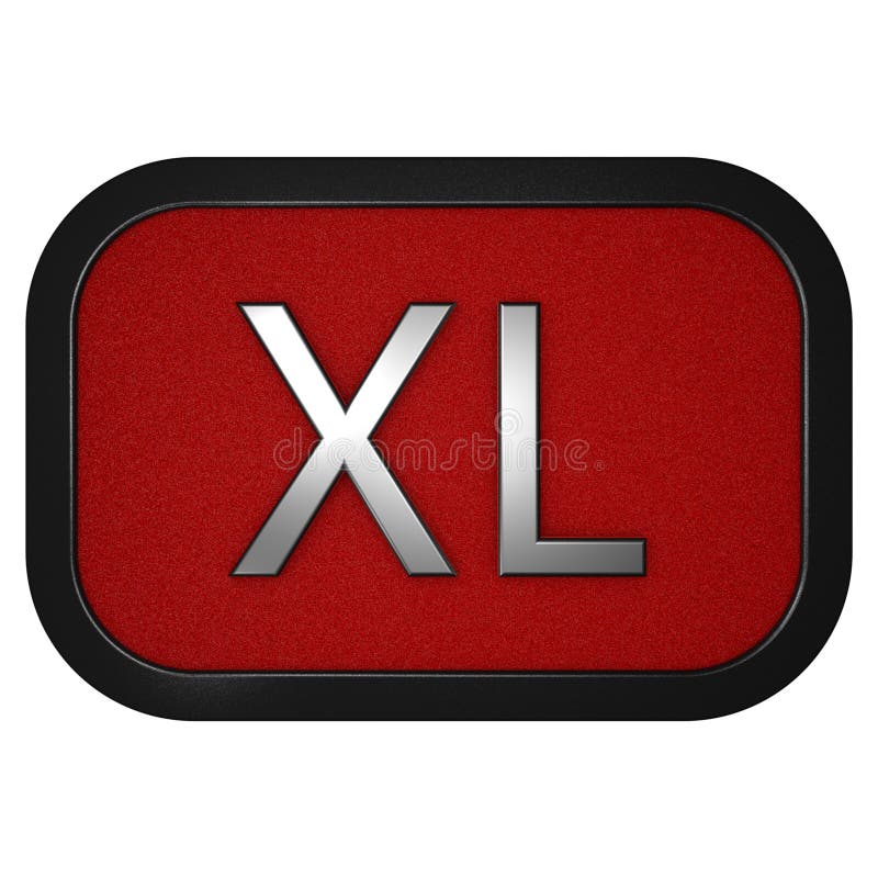 Size Icon `XL`. Isolated Graphic Illustration. 3D Rendering Stock ...