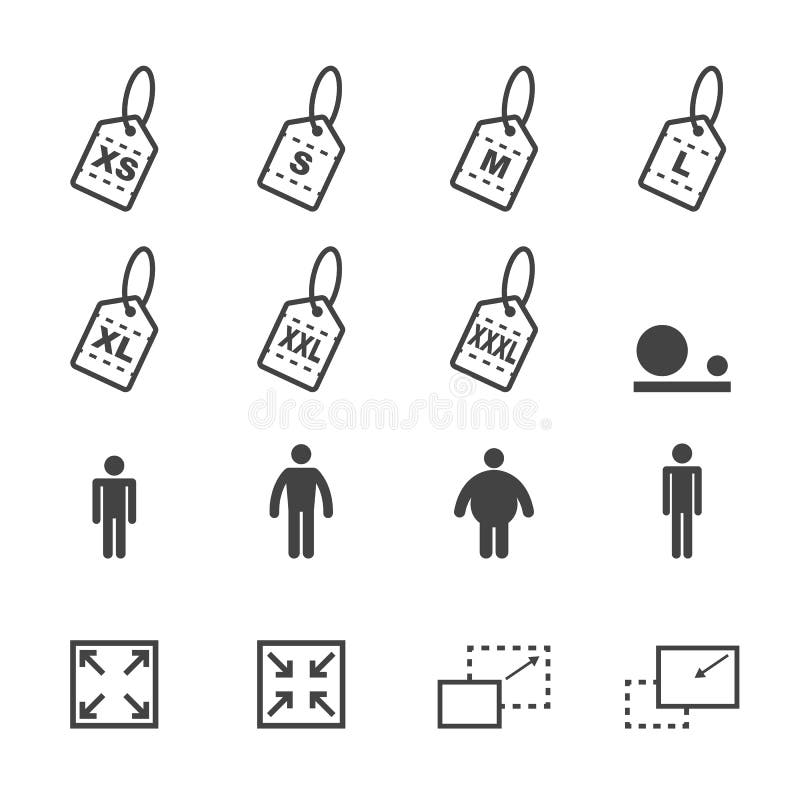 Size icons111 stock vector. Illustration of tags, icons - 54019509