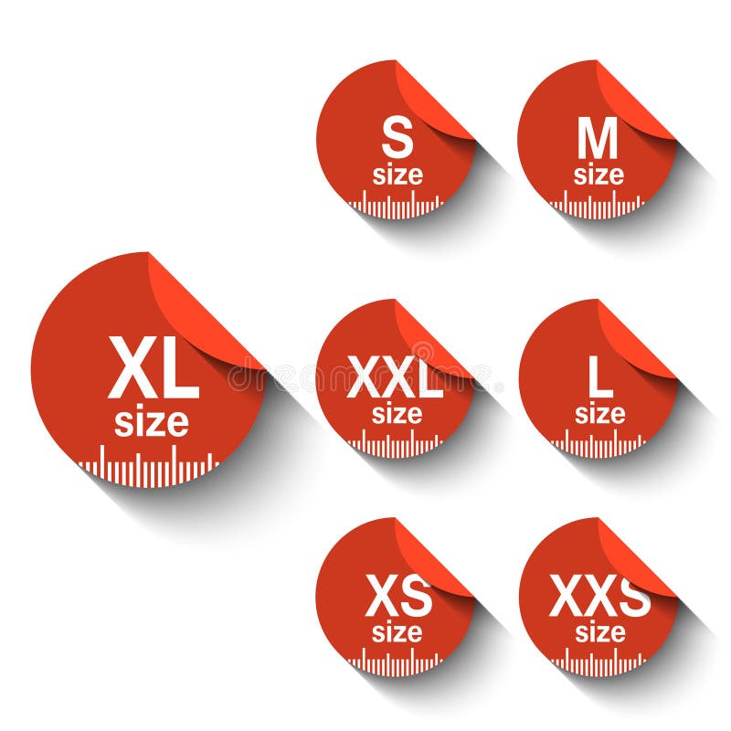 Size labels stock illustration. Illustration of fashion - 12897648