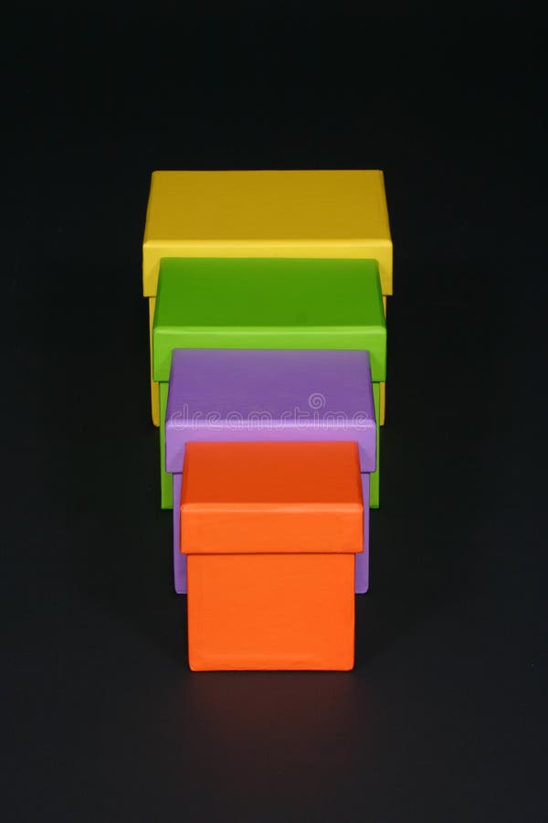 Size order stock image. Image of yellow, colorful, boxes - 98797