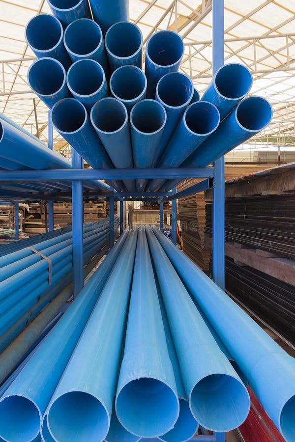 Size of Pvc Pipes in Materials Warehouse. Stock Photo - Image of supply ...