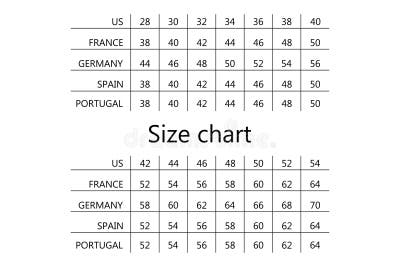 Clothes Size Table Stock Illustrations – 124 Clothes Size Table Stock ...