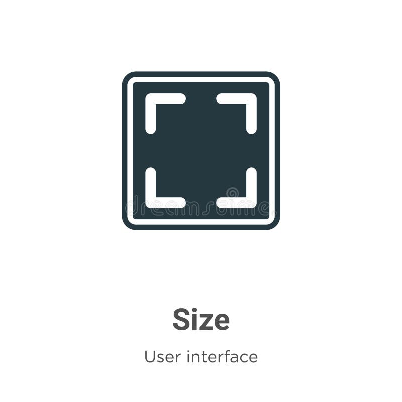 Size Vector Icon On White Background. Flat Vector Size Icon Symbol Sign ...