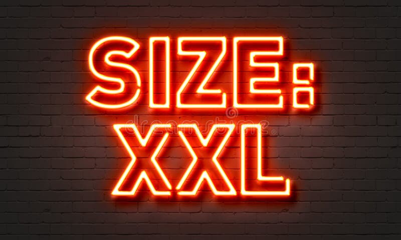 Size XXL neon sign stock photo. Image of clothing, vintage - 86132056