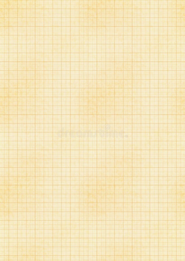 A4 Size Yellow Sheet of Old Paper with Engineering Millimeter Grid ...