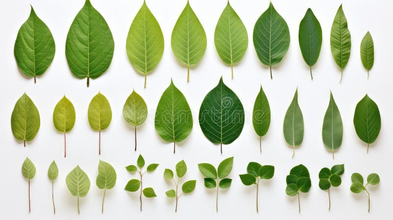 Sizes leaf infographic stock illustration. Illustration of nature ...