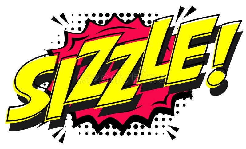 Sizzle Comic Exclamation Art Dotted Background Stock Vector ...
