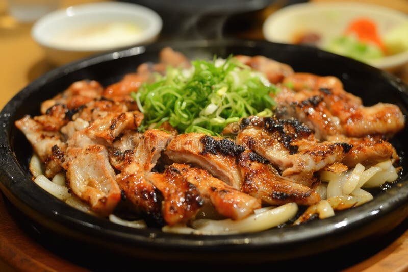 A Sizzling Plate of Iwashi No Shioyaki with Grilled Sardines. Stock Illustration - Illustration ...