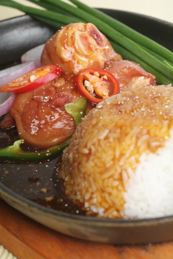Sizzling rice stock image. Image of meal, chicken, mushroom - 18513099