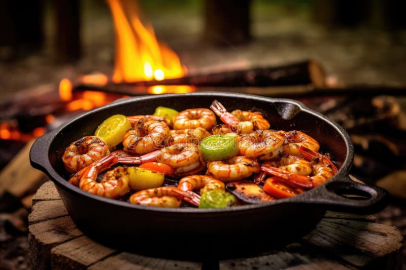 Campfire Shrimp Stock Illustrations – 40 Campfire Shrimp Stock ...