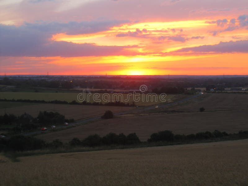 Sizzling Sky stock photo. Image of sunset, countryside - 152980396