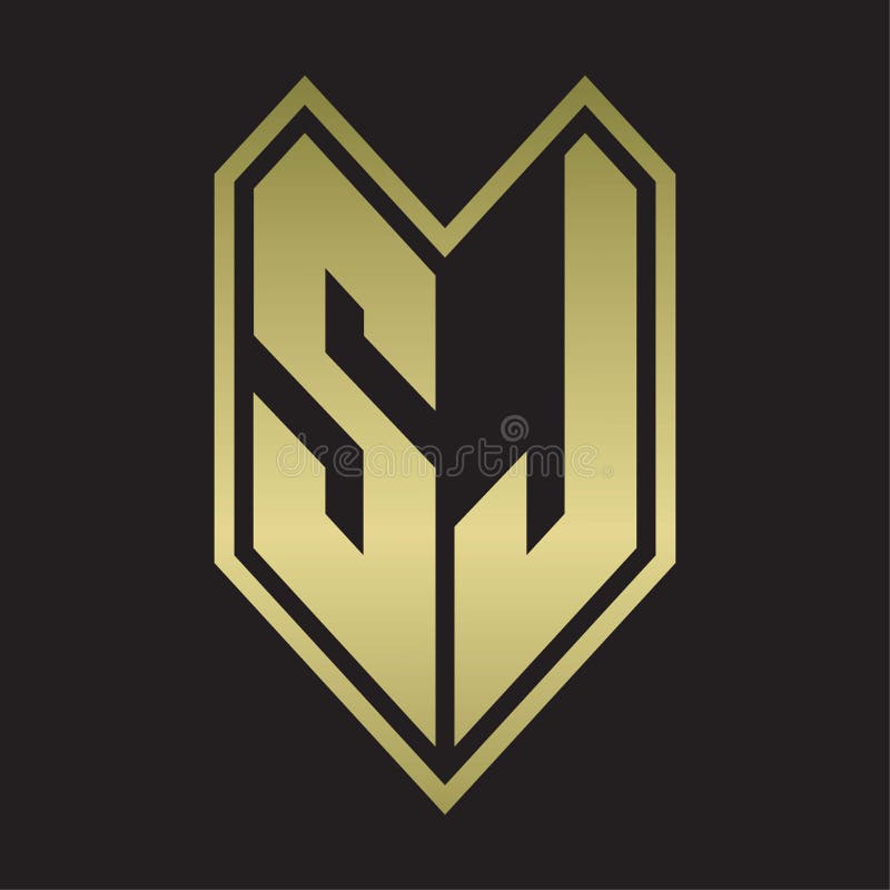 Letters Sj Geometric Line Simple Logo Vector Stock Vector ...