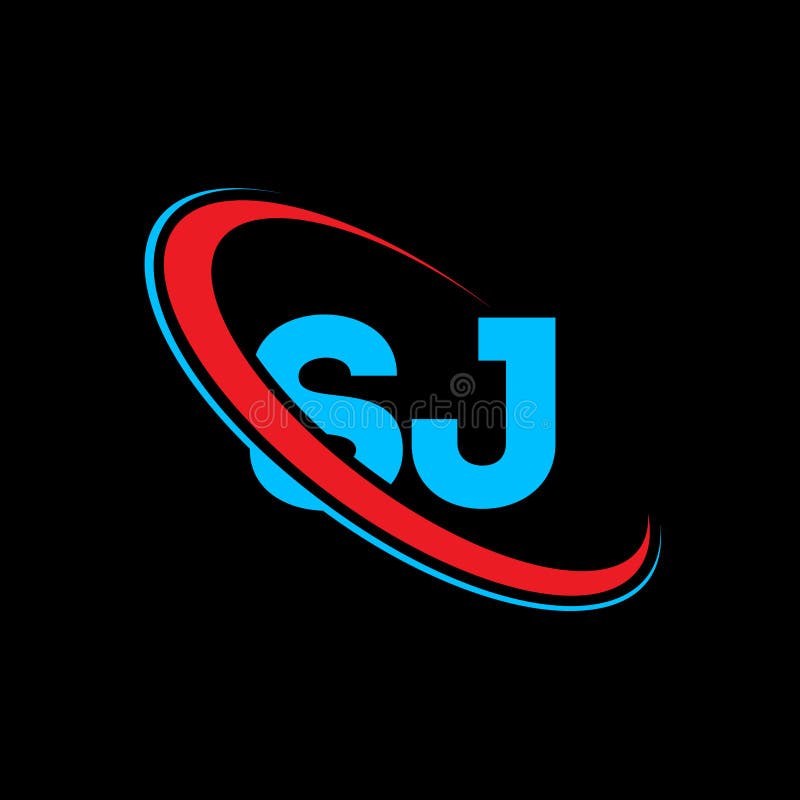 SJ S J Letter Logo Design. Initial Letter SJ Linked Circle Uppercase ...