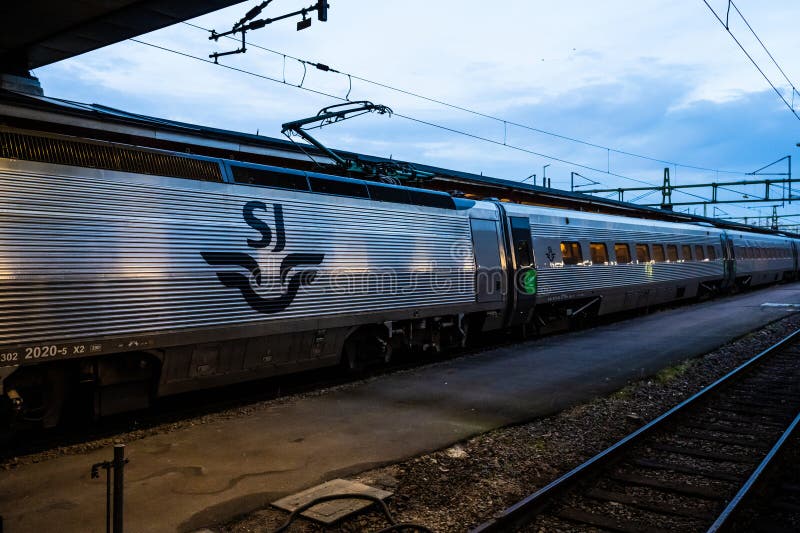 SJ X2 Train Set at Gothenburg Central.. Editorial Photo - Image of ...