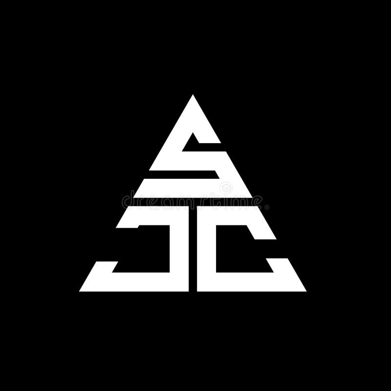 SJC Triangle Letter Logo Design with Triangle Shape. SJC Triangle Logo ...