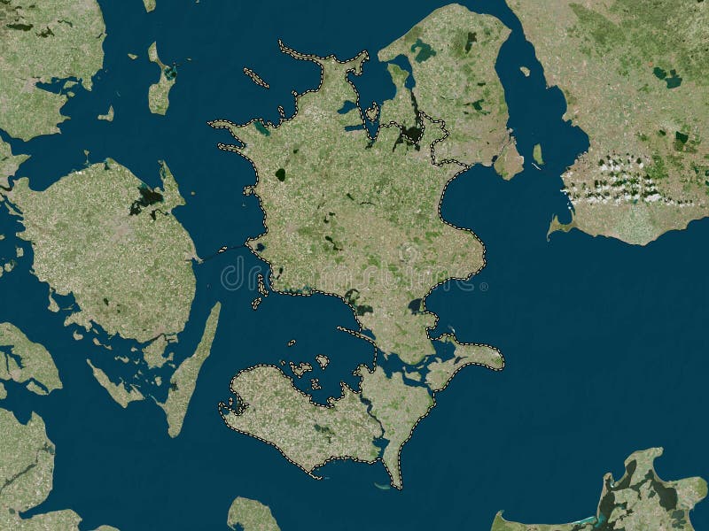 Sjlland, Denmark. High-res Satellite. No Legend Stock Image - Image of ...
