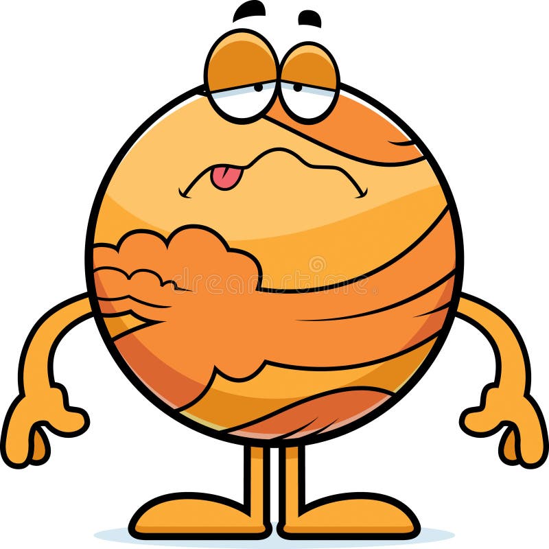 Sjuk tecknad film Venus vektor illustrationer. Illustration av planet ...