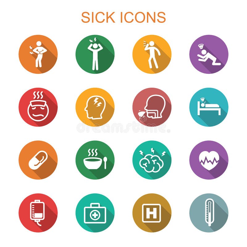 Allergier Skuggar Länge Symboler Stock Illustrationer - Illustration av ...