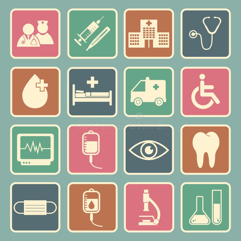 50+ Medicinska Och Hälsoikoner Stock Illustrationer - Illustration av ...