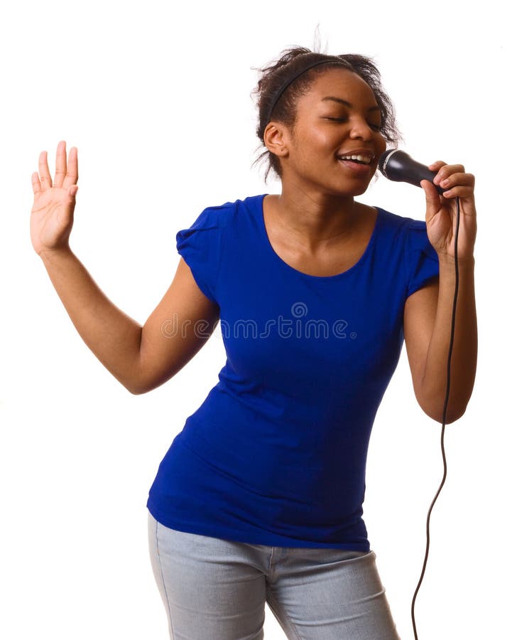 Sjungande Tappning För Manmikrofon Fotografering för Bildbyråer - Bild ...