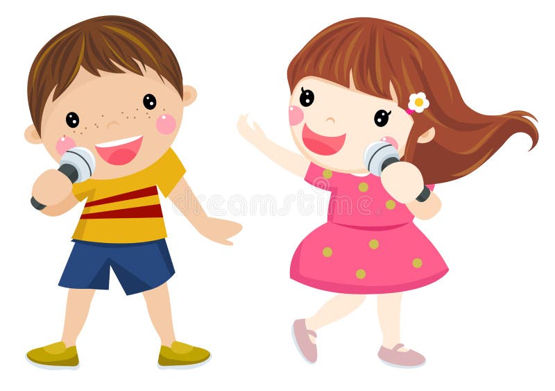 Sjunga för barn vektor illustrationer. Illustration av kristendomen ...